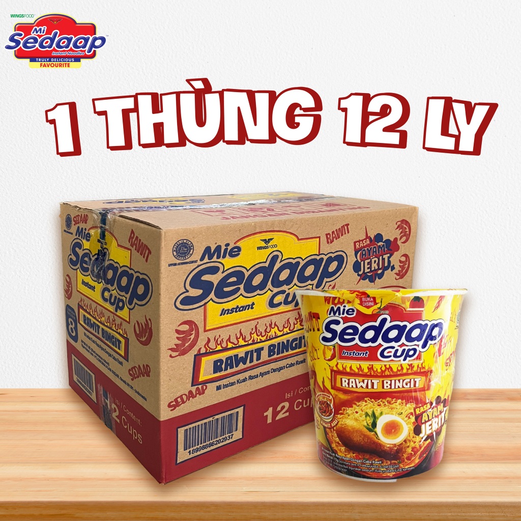 Box of 12 Sedaap Instant Noodles Spicy Chicken Flavor 75g | Viet Thai ...