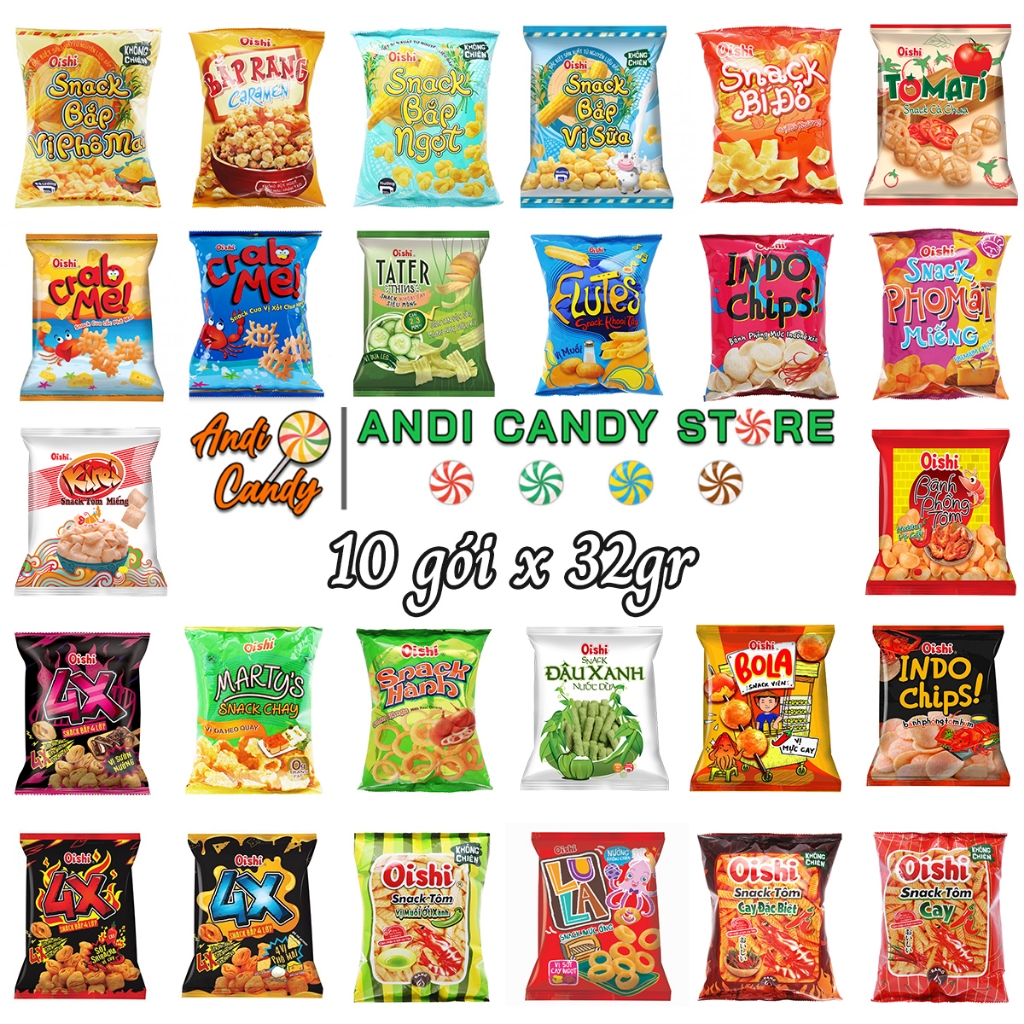 Combo of 10 Packs of Oishi Snacks 32 Full Flavors 32gr | Shopee Philippines