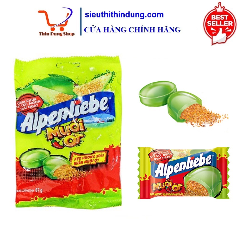 Alpenliebe candy filled with mango salt and chili (package 84.1g ...