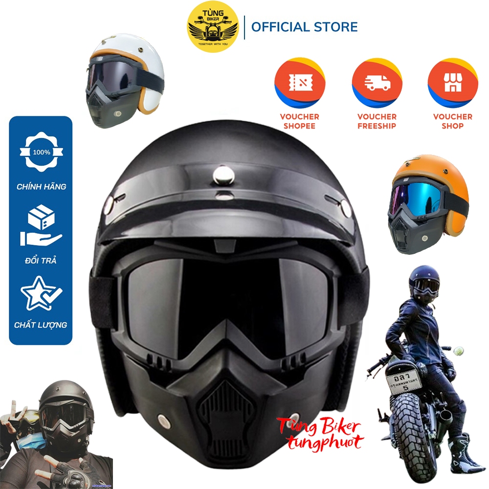 Combo 3/4 Helmet + Beon Goggles Mask (Super Cool) | Shopee Philippines