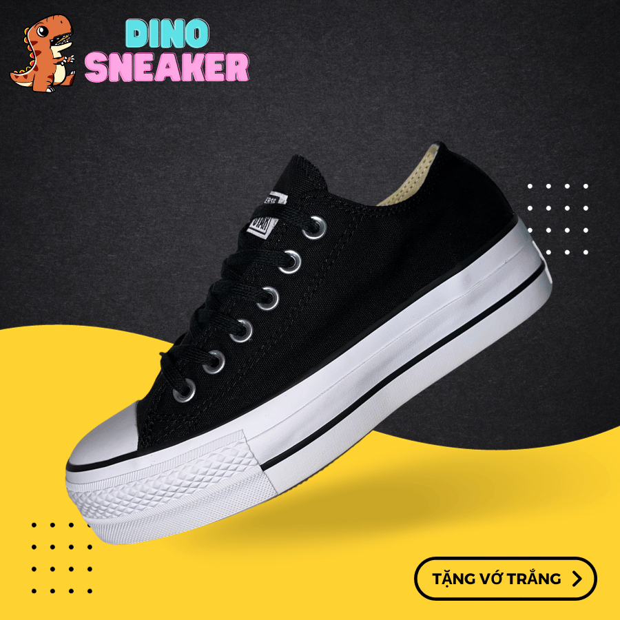Cv All Star Low Platform Chuck Taylor Shoes, CV Low Black Thick Sole ...