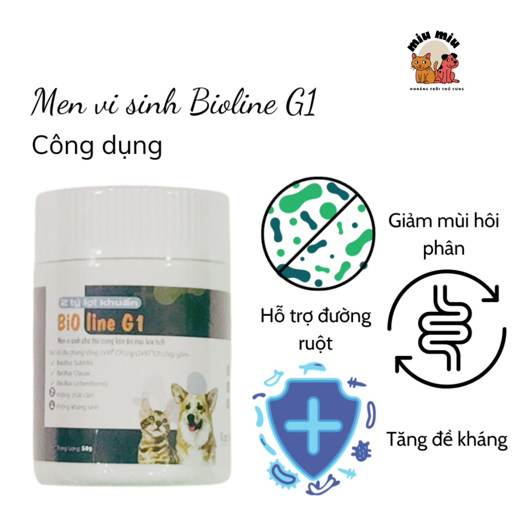 Bioline G1 ECOPETS probiotic Reduces diarrhea, constipation, anorexia ...