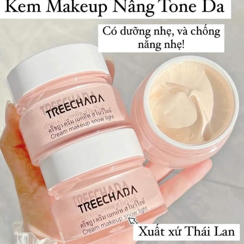 Genuine THAILAND TREECHADA LAZY CREAM MAKE UP TO ENHANCE HOLY TONE ...