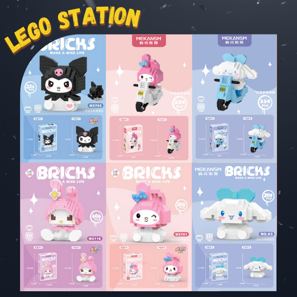 Extremely Cute Mini Sanrio Kuromi Melody Cinnamoroll 3D Puzzle Toy ...