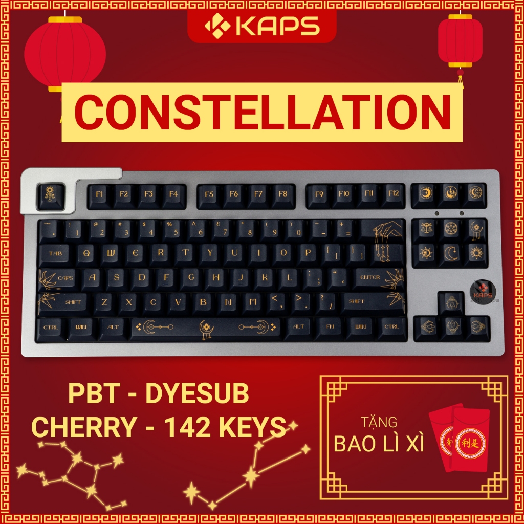 Constellation Keycap - 12 constellations - PBT profile Cherry in dyesub ...