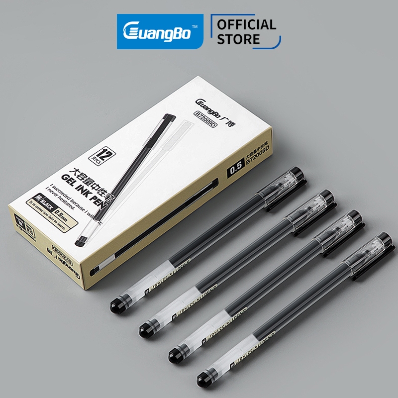 Guangbo Blue/Black/Red Gel Ink Ballpoint Pen 0.5mm Nib For Office ...