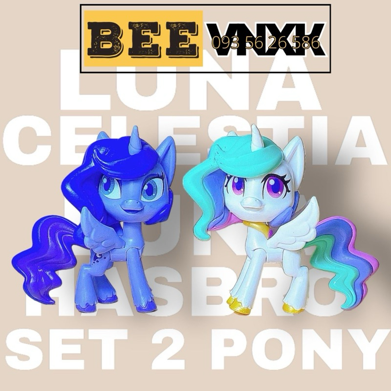 Set of 2 princess sisters Luna, Celestia - Genuine Hasbro My Little ...