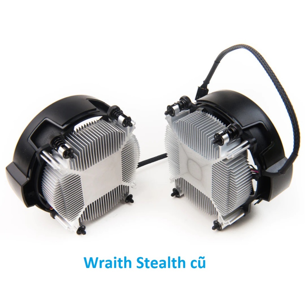 AMD Wraith Stealth, Wraith Spire, AMD Athlon CPU Cooler. Stock fan ...