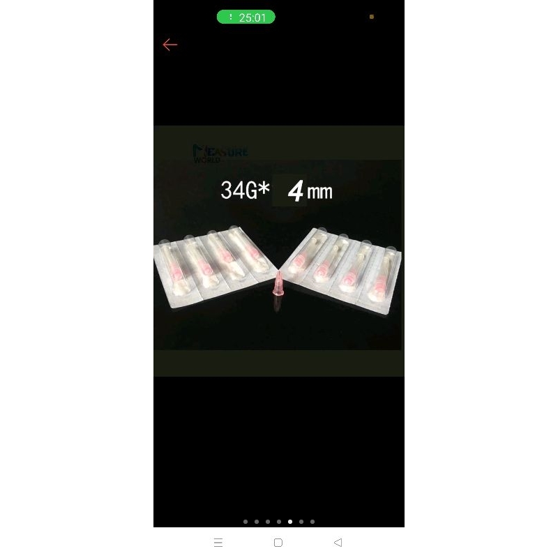 Meso needle tip 34g 4mm for spa (type 1 super sharp) | Shopee Philippines