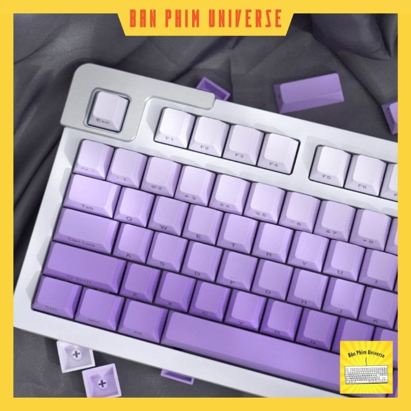 Purple gradient keycap - side print gradient purple keycap pbt cherry ...