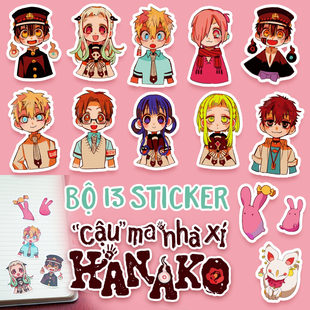 Set of 13 cute Hanako Toilet Ghost - Jibaku Shounen Hanako-kun stickers ...
