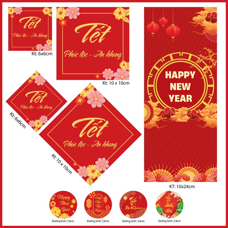 Stickers CNY Decal CNY 2024 are waterproof, pre-cut in many sizes to ...