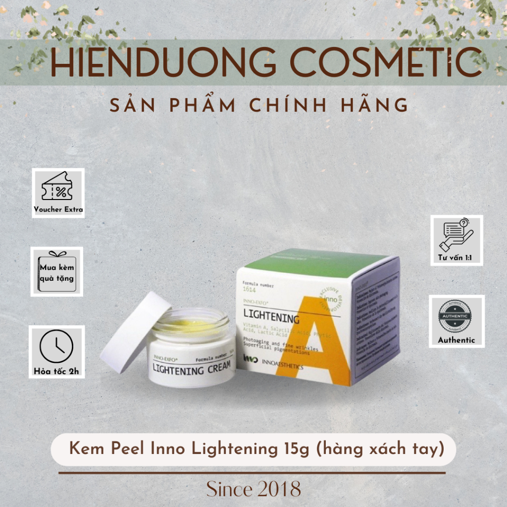 Inno Lightening A peel Cream 15g (free peel brush) | Peel skin A - Inno ...