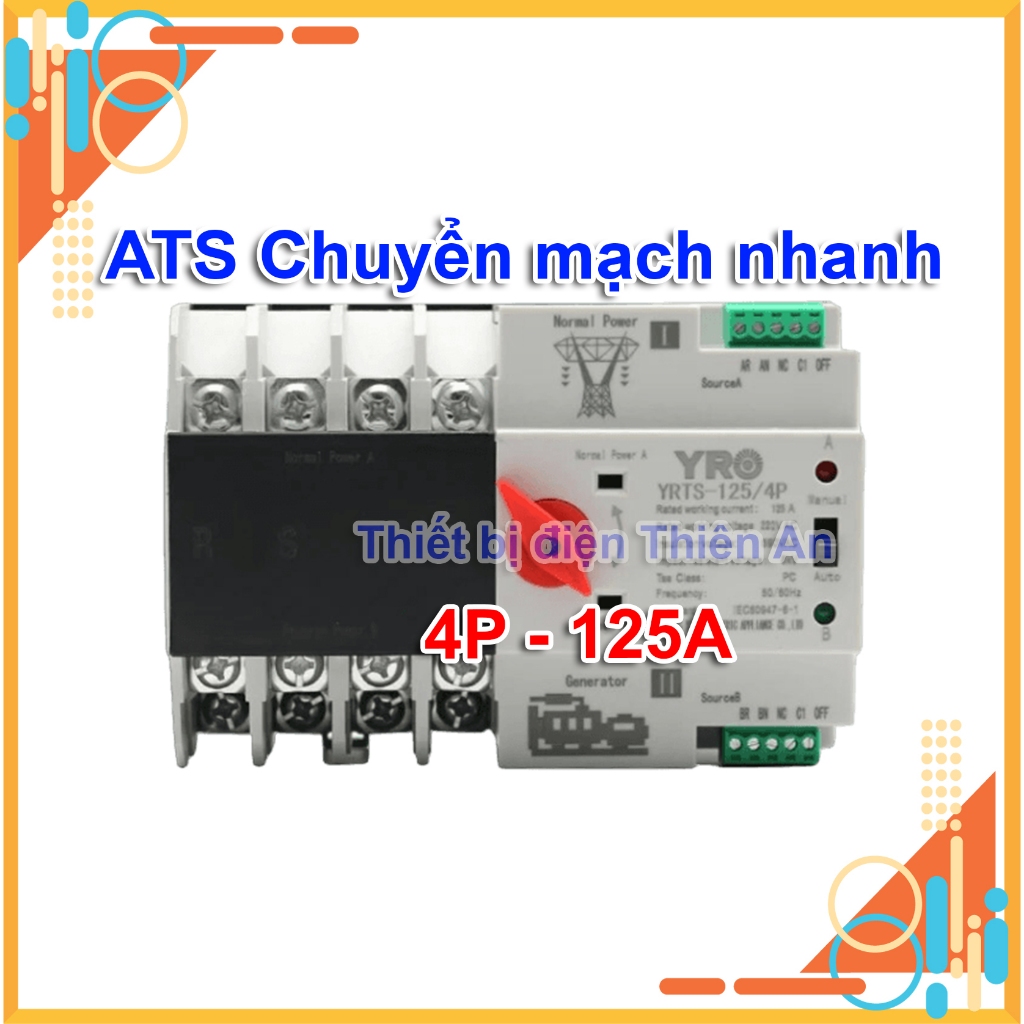 Ats automatic power transfer without interruption 4P 100A YRO fast ...