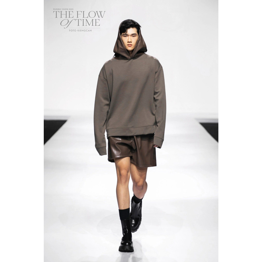 Americus Gosani AG17 Brown Hooded Hoodie in The Flow Of Time Collection ...