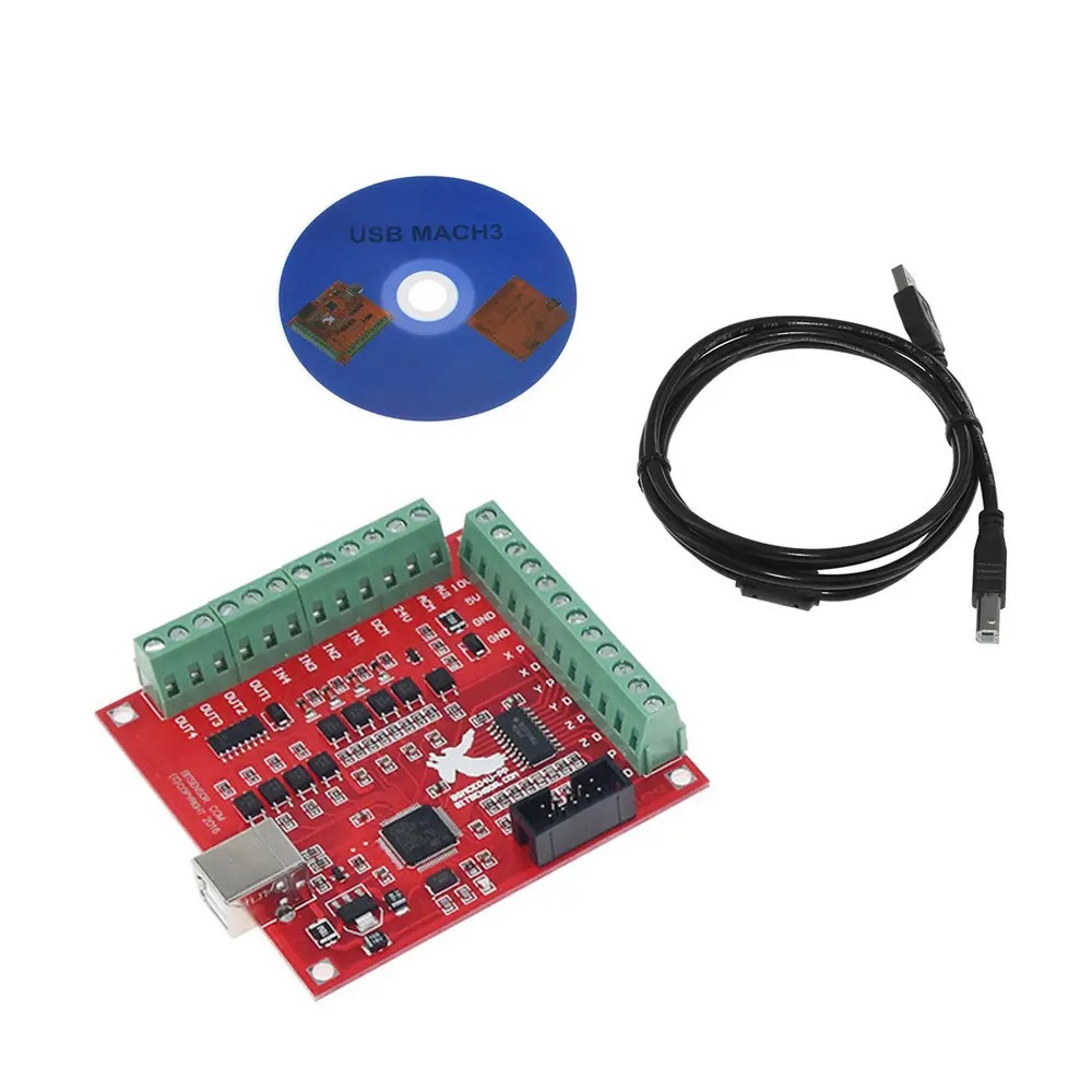 Red Mach3 CNC USB, Mach3 CNC BOB USB. Mach 3 usb stepper motor control ...
