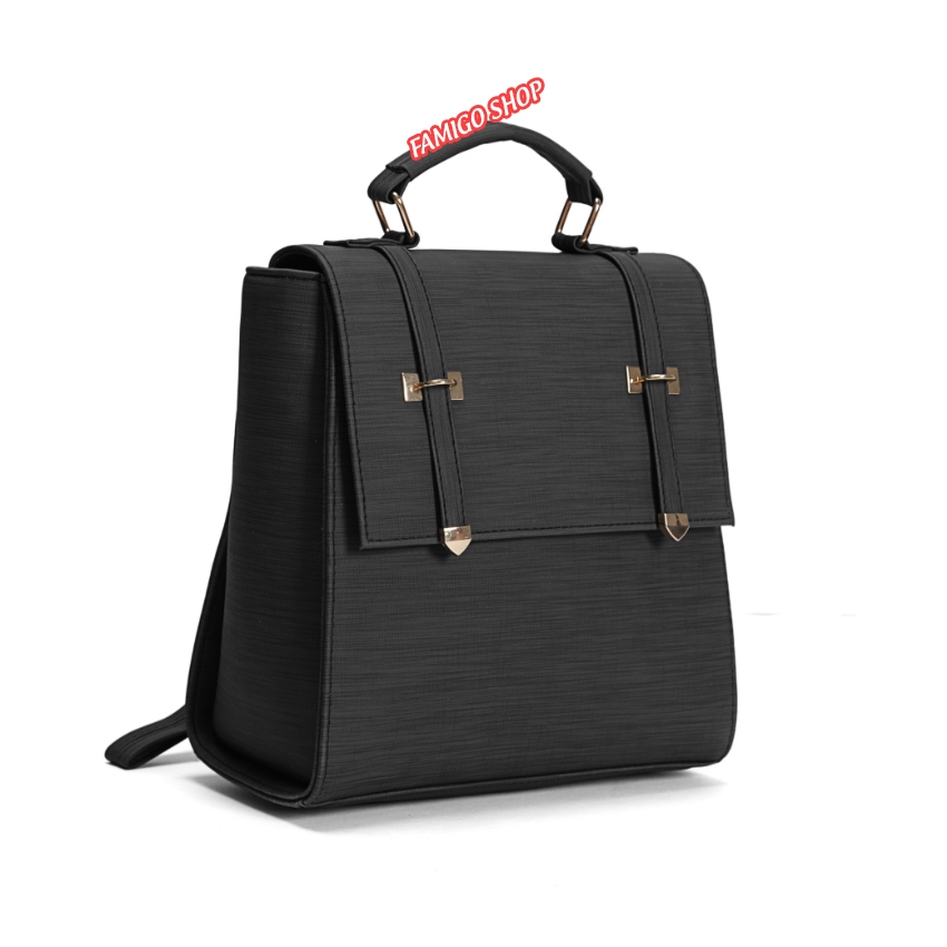 Famigo BL08 fashionable women's leather backpack with modern design ...