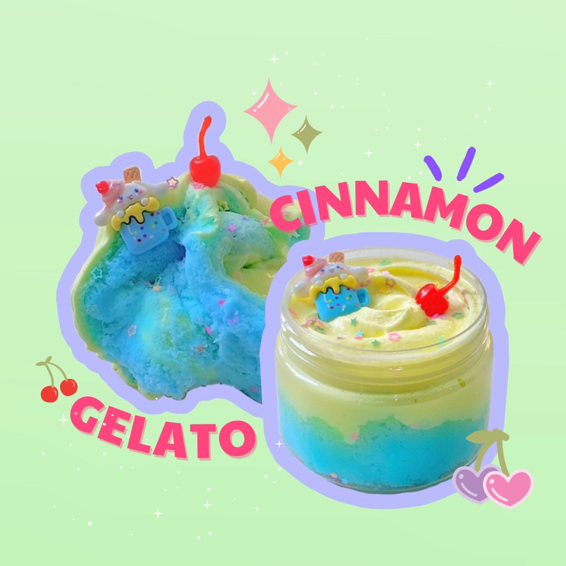 CINNAMON GELATO (Cloud&Butter)// Cinnamon roll Cloud slime// safe ...
