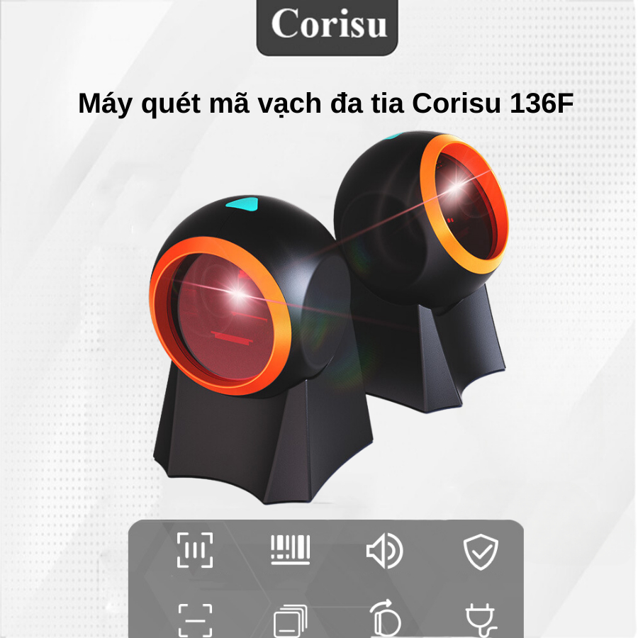 Corisu 2D multi-beam barcode scanner scans all types of codes super ...