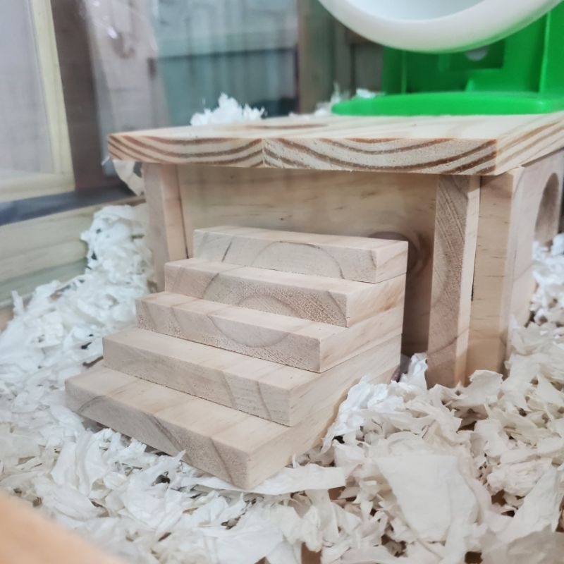 Simple Wooden Stairs for Hamsters, Hamster Cage Decor | Shopee Philippines