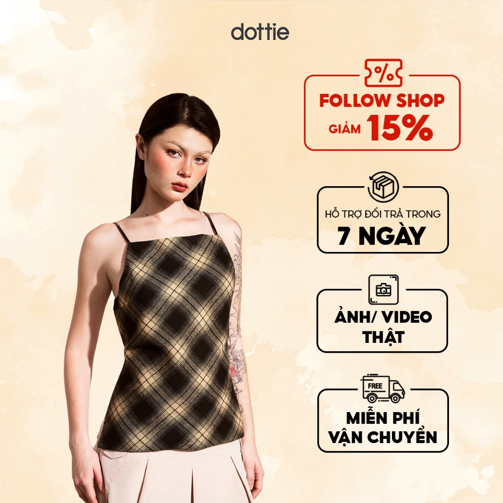 Dottie - Square open-back shirt - Beige - T0839 | Shopee Philippines