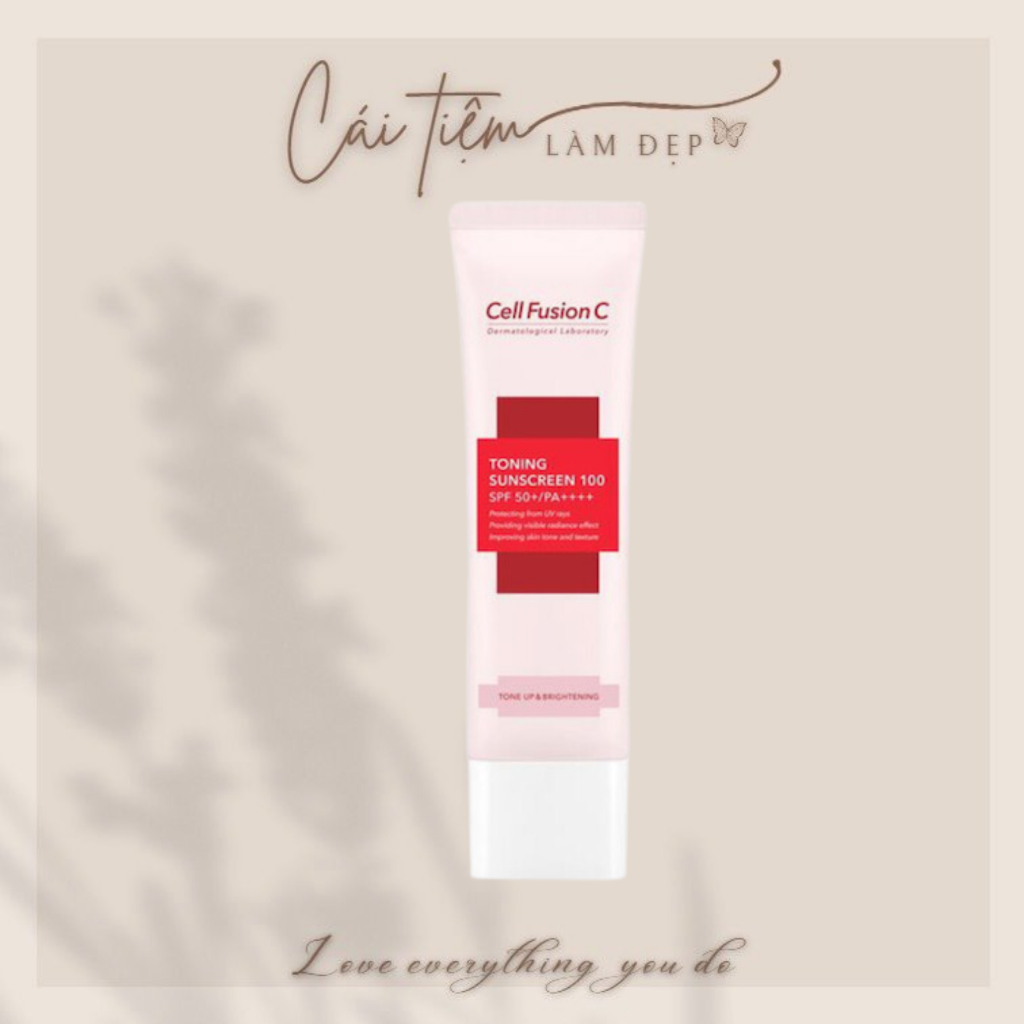 Cell Fusion C Toning Suncreen Sunscreen Pink Bottle 50ml | Shopee ...