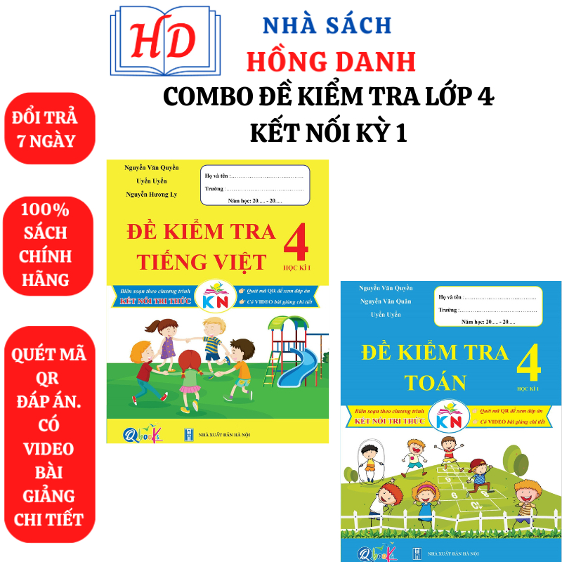 Book - Math and Vietnamese Test Combo Grade 4 - Semester 1 (2 books ...