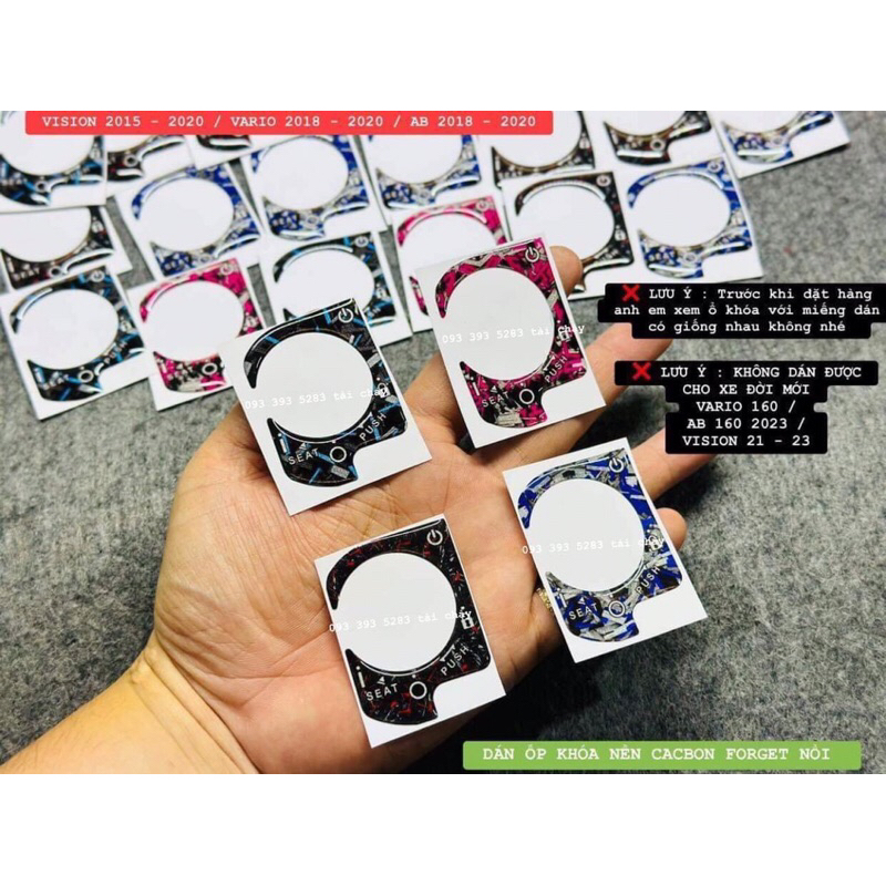 [ 1 PIECE ] FORGET SMK CARBON BACKGROUND LOCK STICKER FOR VARIO 2018 ...