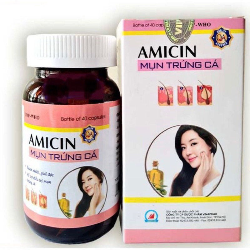 Amicin Acne Reduction Tablets Vinaphar Pharmaceutical Joint Stock ...