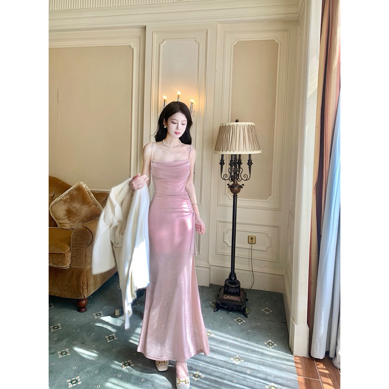 Bling Bling Pink Glitter Evening Dress | Shopee Philippines
