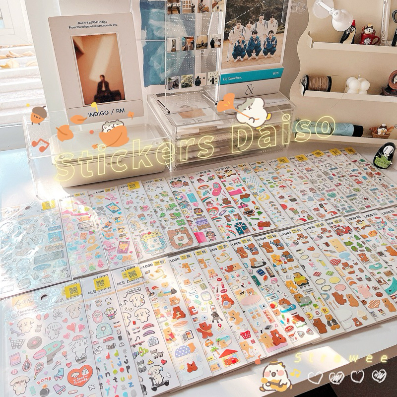 Sticker pick up Daiso Korea | Tiny Strawee | Shopee Philippines