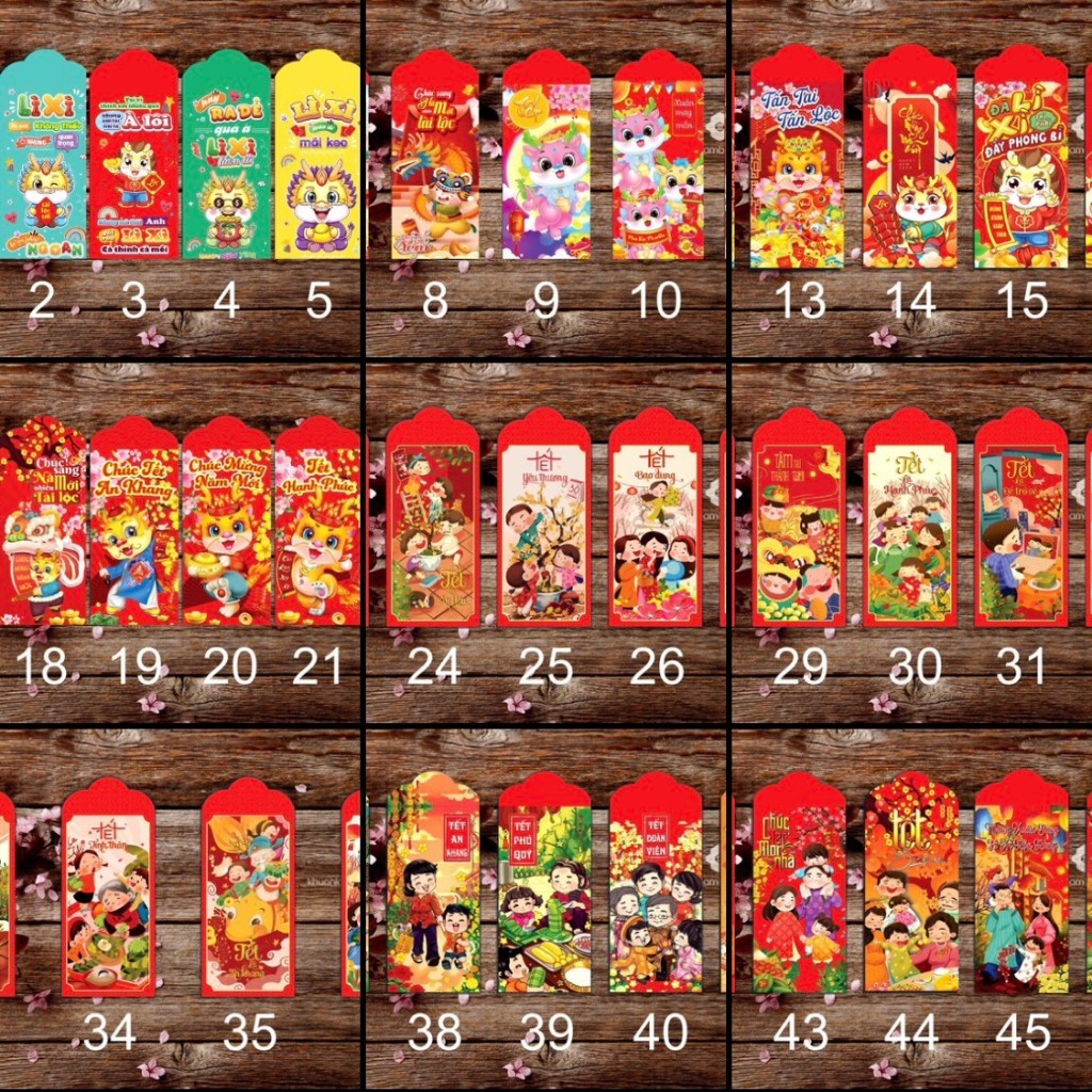 Red Envelopes CNY 2024 Giap Thin 128 Hot Trend Models, Traditional Red ...