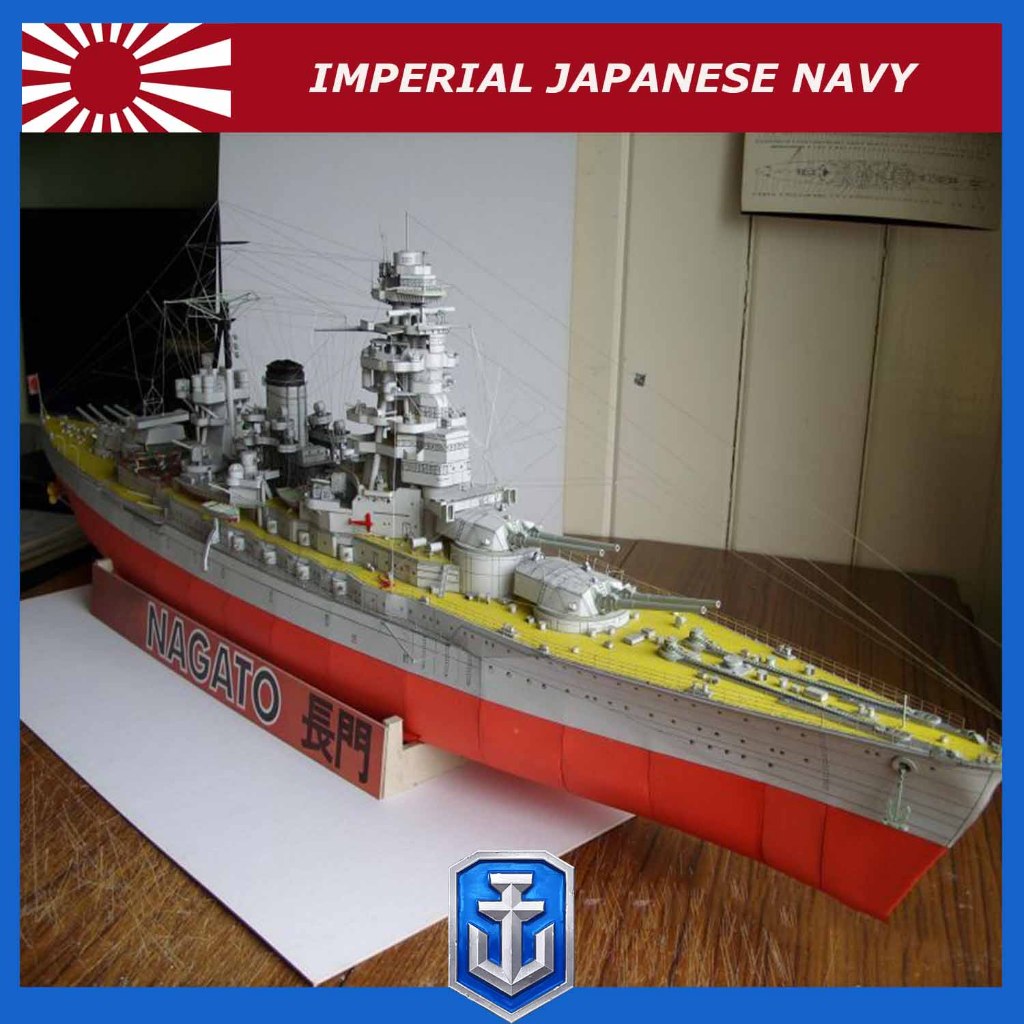 Japanese Empire Navy Warship Paper Model IJN NAGATO | Shopee Philippines