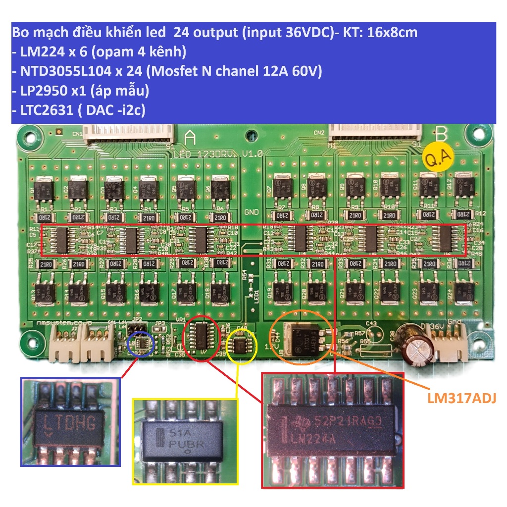 24-channel led control board for industrial machines (get components or ...