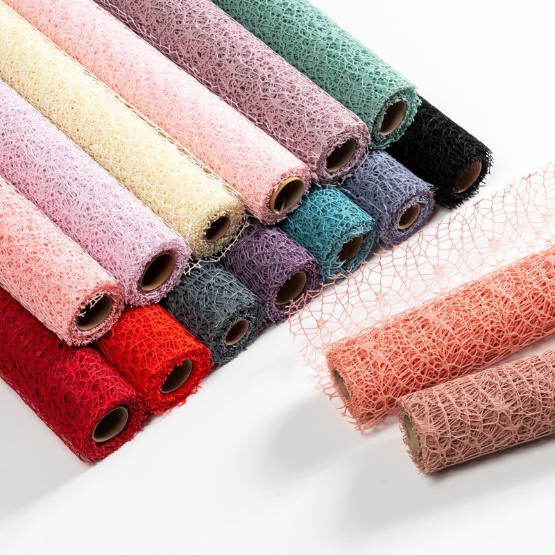 Flower wrapping spider net roll, Jacquard flower bouquet net roll ...