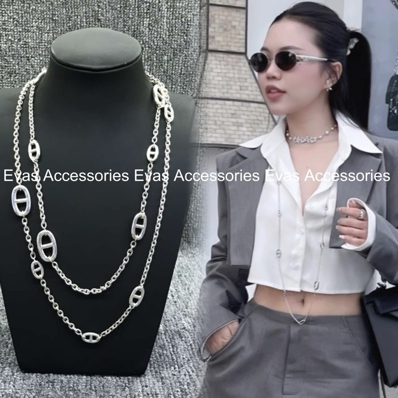 The CD necklace is long and heavy, can be worn in many ways to make a ...