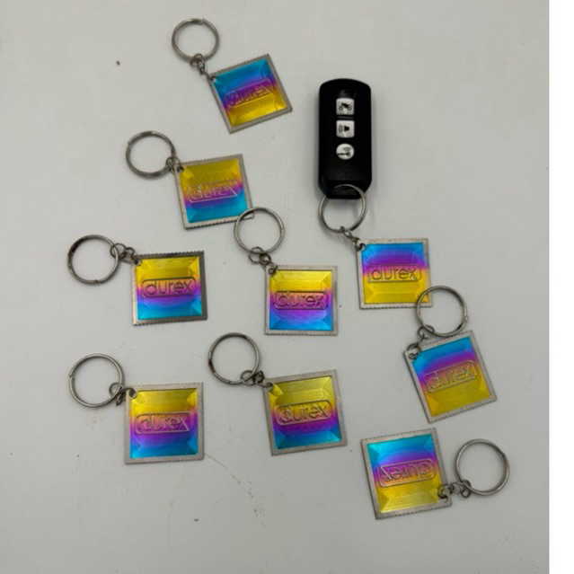 Titanium keychain stamp with letters as shown in the picture, super ...