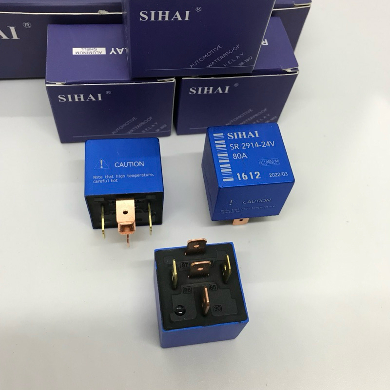 5-pin relay 12V/24V 80A SIHAI Aluminum shell [High Quality] | Shopee ...