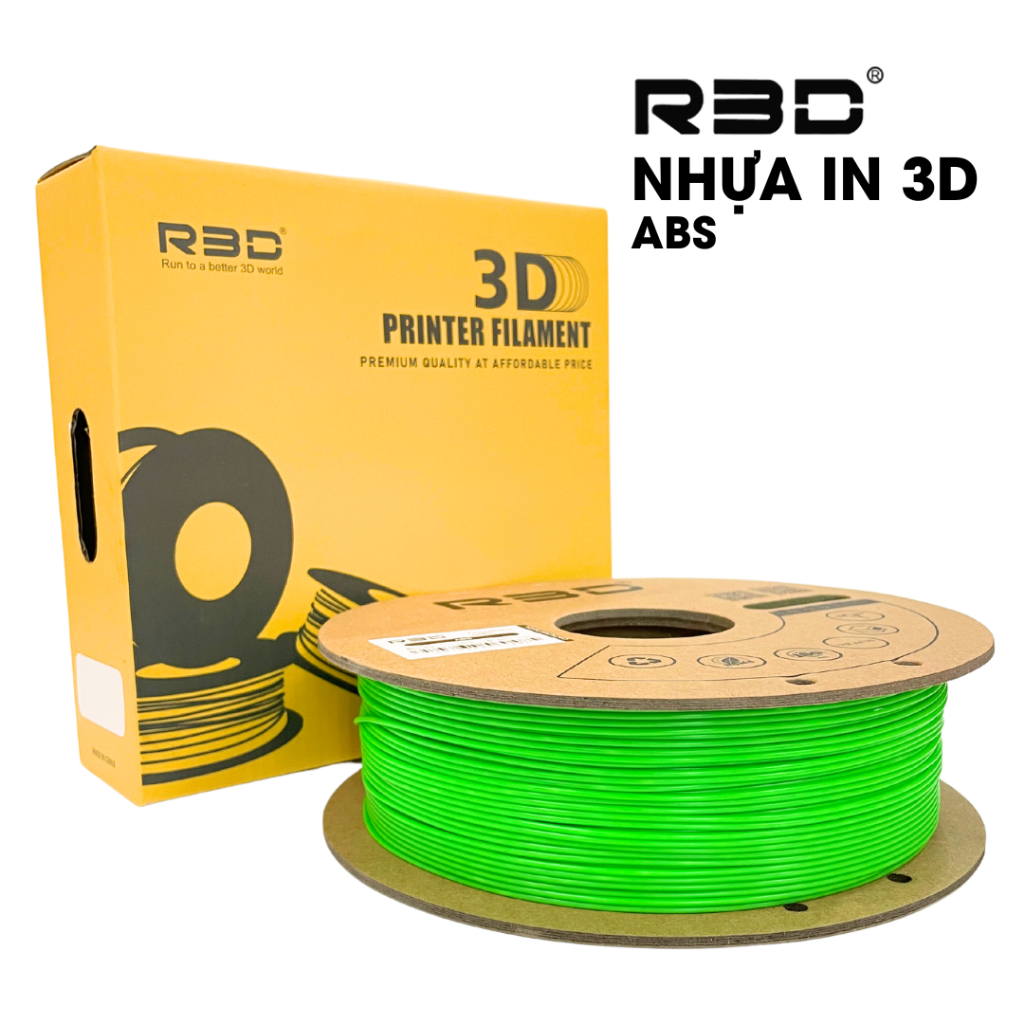 Super hard ABS 3D printing plastic【R3D】Fescent Green - Genuine high quality 3D printed FDM fiber ...