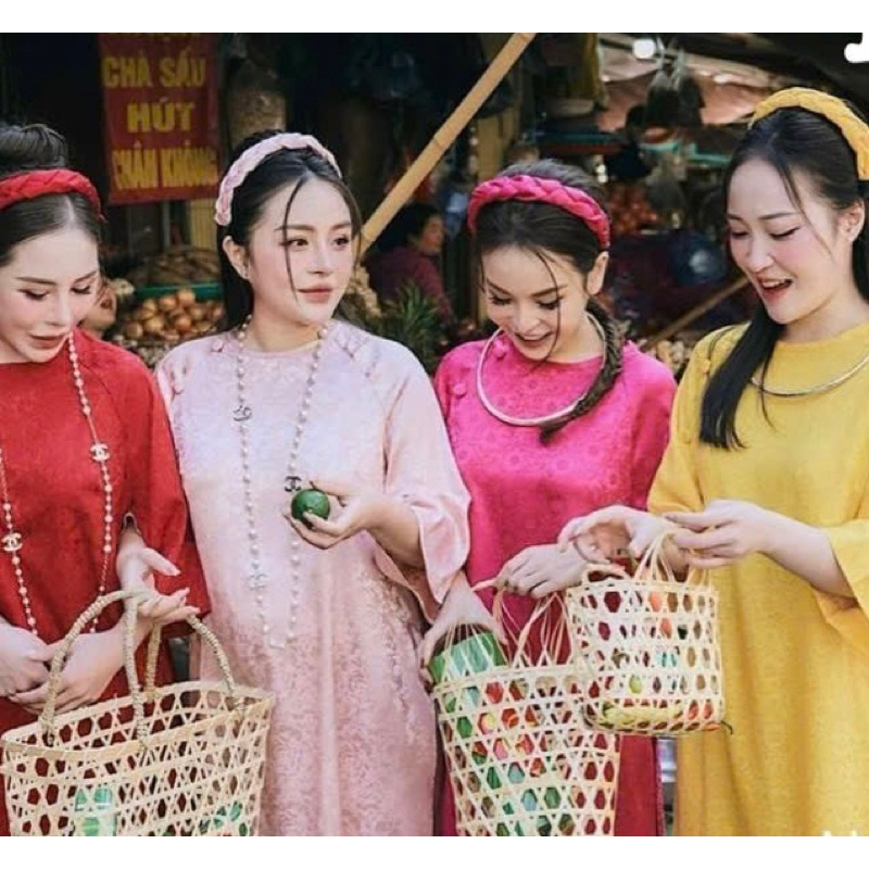 Straight brocade ao dai | Shopee Philippines