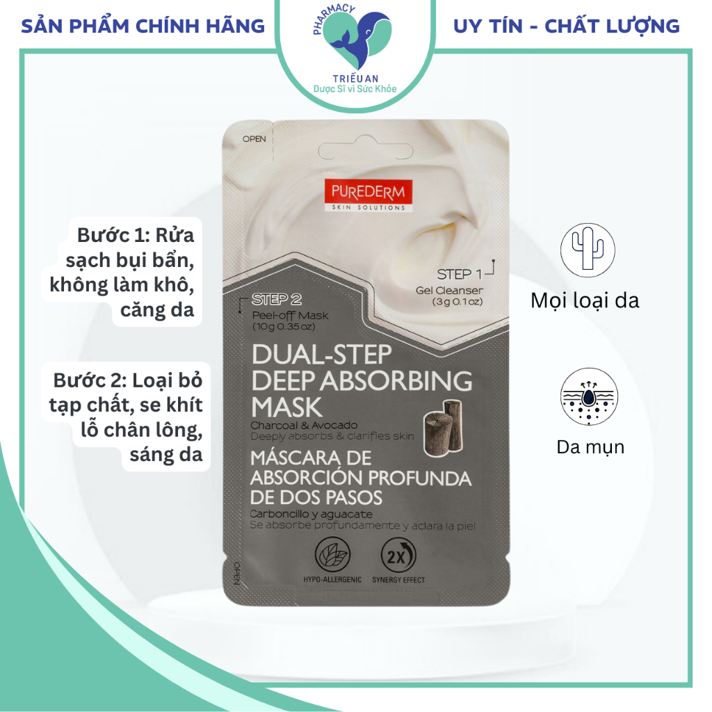 Purederm Charcoal and Avocado 2-Function Mask 13g | Shopee Philippines