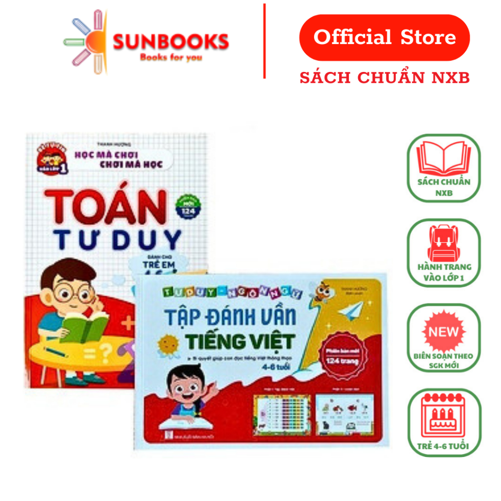 Book - Vietnamese spelling practice, Math thinking for children 4-6 ...