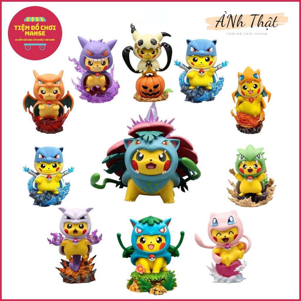 Pokemon Pikachu models - Bulbasaur, Blastoise, Charizard, Mimikyu ...