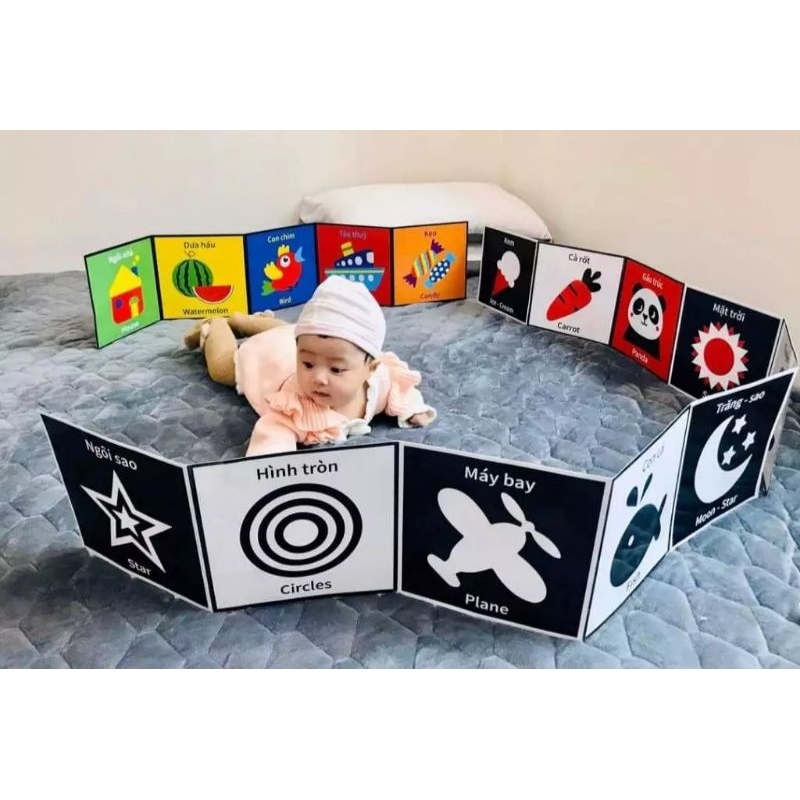 Visual stimulating paintings for newborn babies 0-3 years old help ...