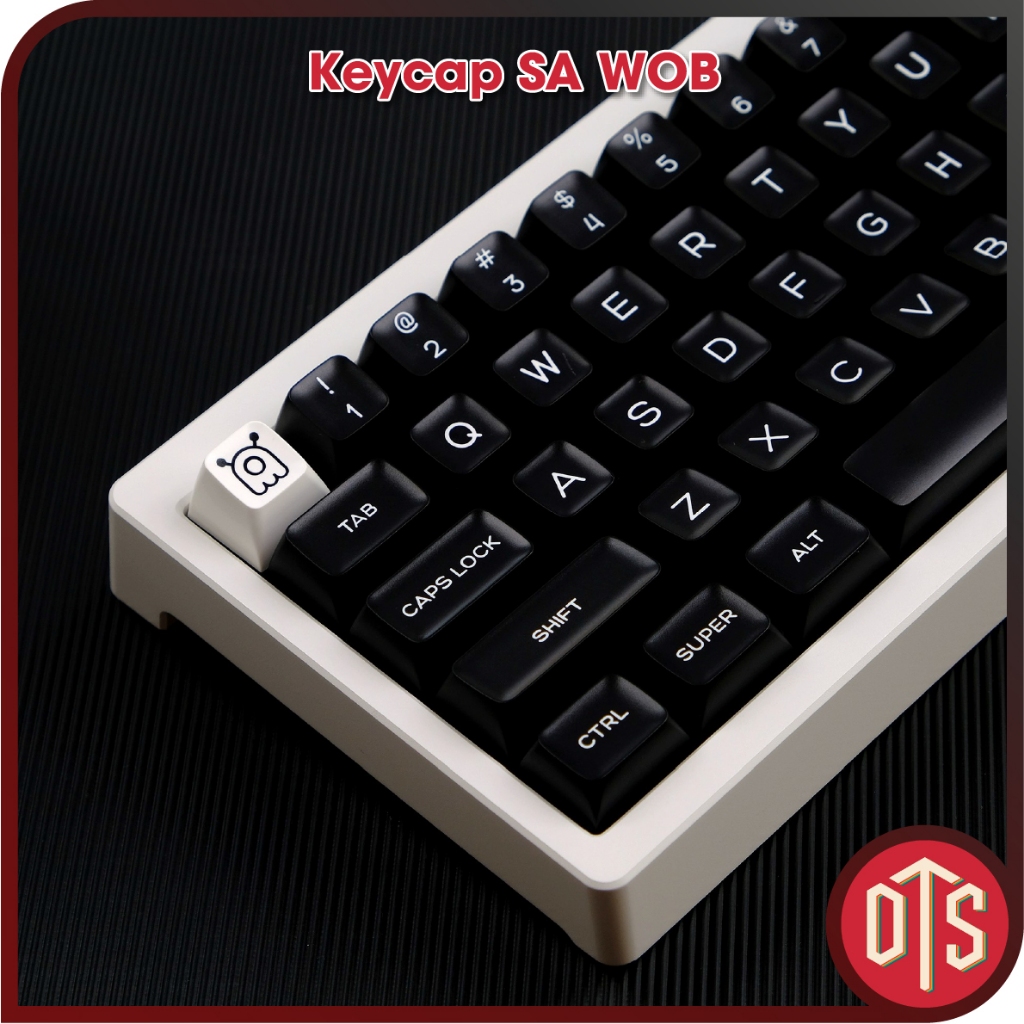 Keycap SA White on Black PBT Double shot WOB | Plastic Button For ...