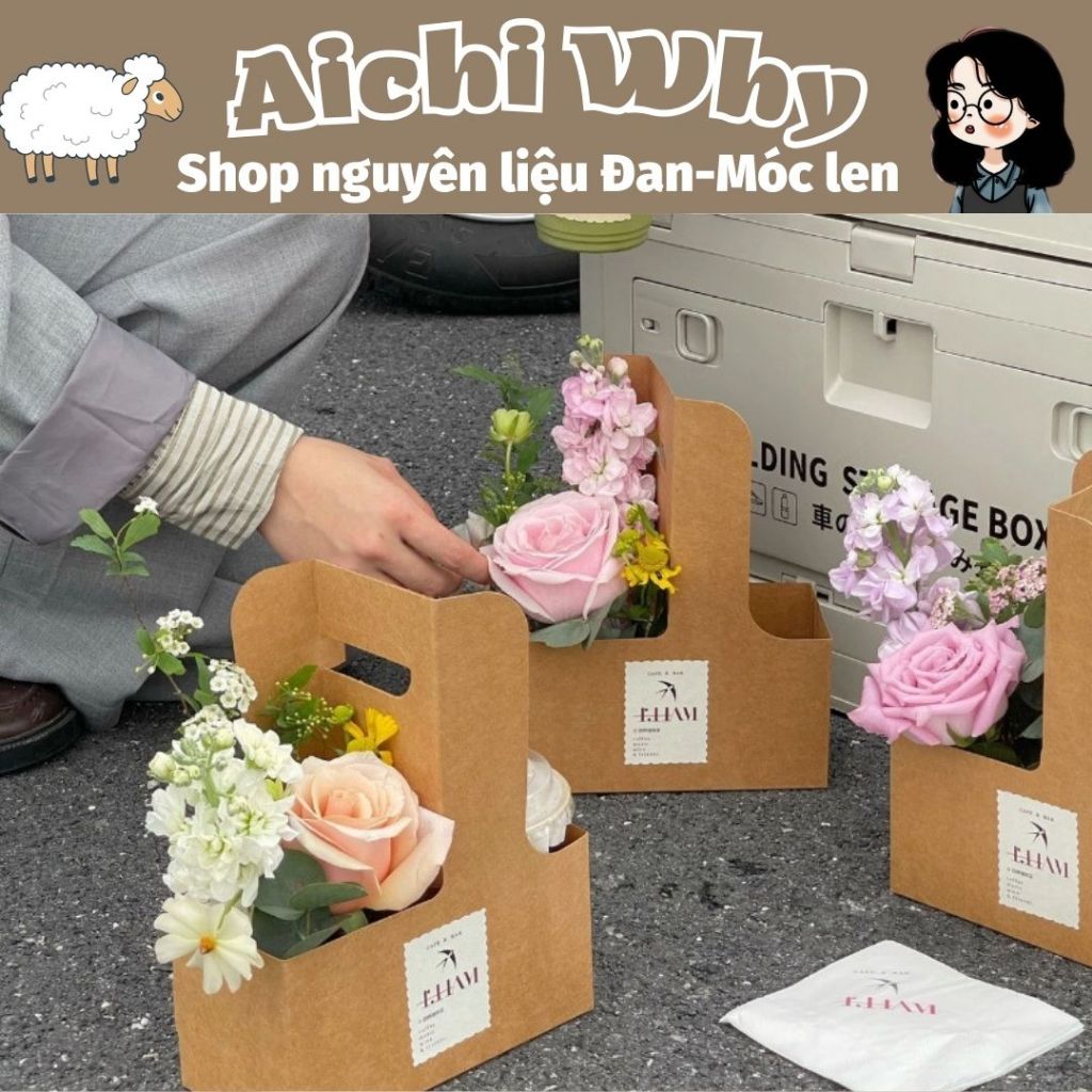 Cup holder (17.5x8x22cm) kraft paper, take-away box, milk tea packaging ...