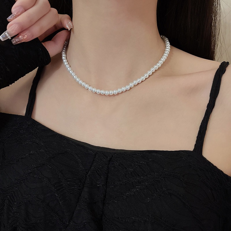 Basic style artificial pearl necklace for women of all sizes for ...
