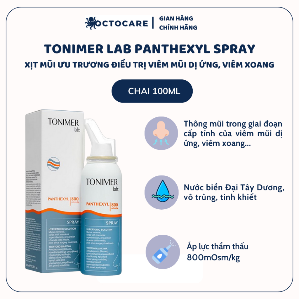 TONIMER LAB PANTHENXYL SPRAY Hypertonic deep sea water nasal SPRAY to ...