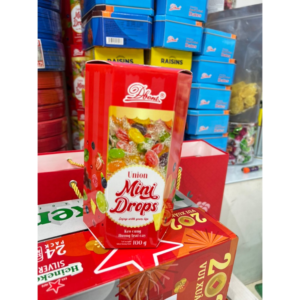 Mini drops candy, hexagonal CNY gift paper box, CNY gift basket ...