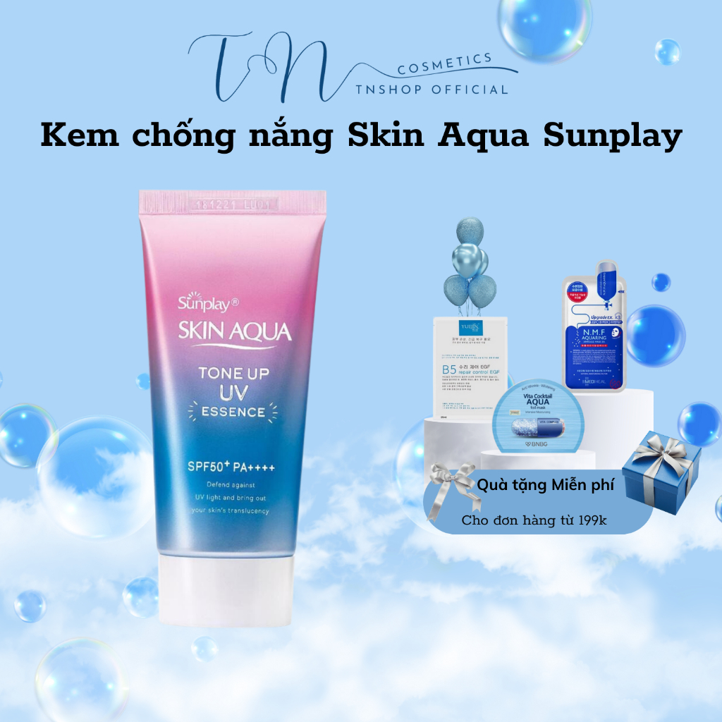 Sunplay Skin Aqua Tone Up UV Essence Sunscreen SPF50+ PA++++ | Shopee Philippines